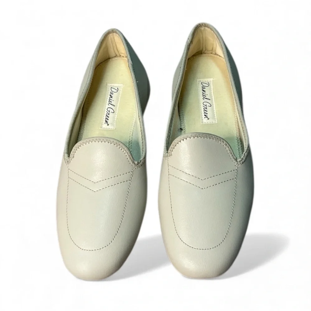 Daniel Green | Shoes | David Green Ivory Leather Loafers For Women ...